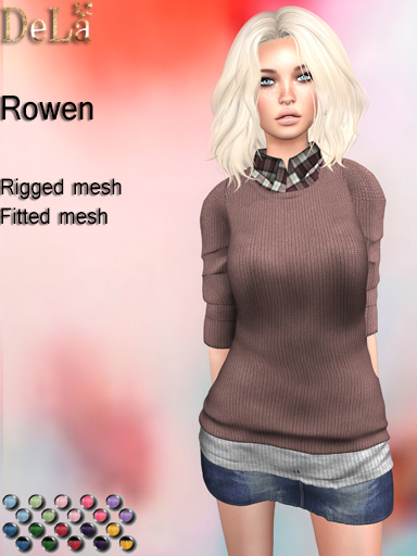 Second Life Marketplace - =DeLa*= Mesh Hair "Rowen" Colors