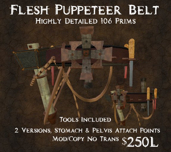 Second Life Marketplace - ::Yellow JesteR:: Flesh Puppeteer Utility Belt