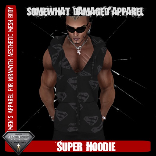 Second Life Marketplace - SDA - Hoodie - Super - (AESTHETIC MALE MESH ...