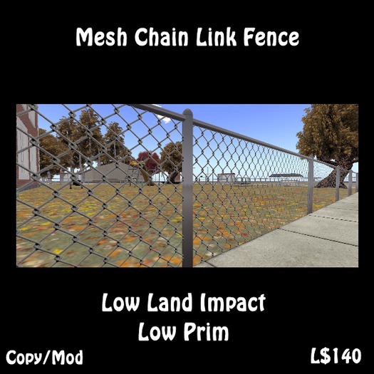 Second Life Marketplace - Mesh Chain Link Fence