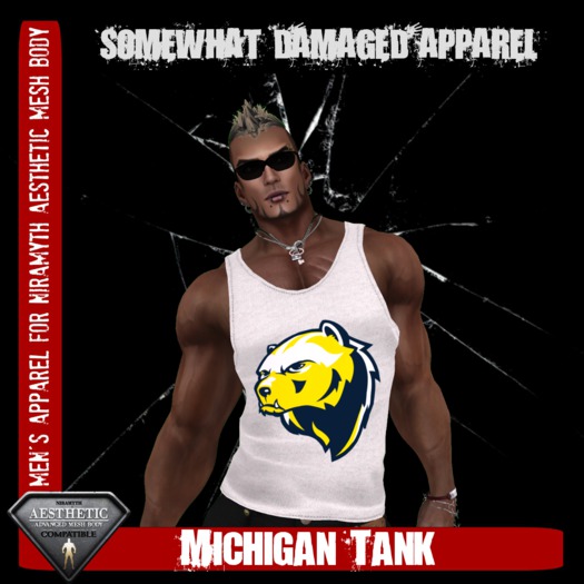 Second Life Marketplace - SDA - Tank - Wolverines - (AESTHETIC MALE ...