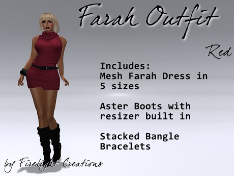 Second Life Marketplace - Farah Outfit-Red