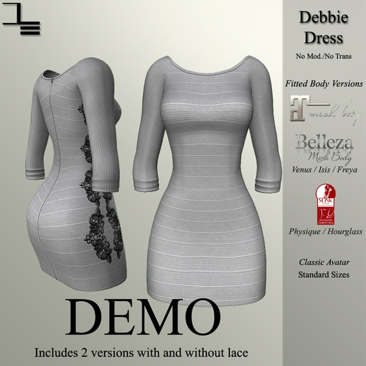 Second Life Marketplace - DE Designs - Debbie Dress - DEMO