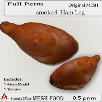 Second Life Marketplace - FC- Mesh Ham Pack of 3 full perm 0,5 prim