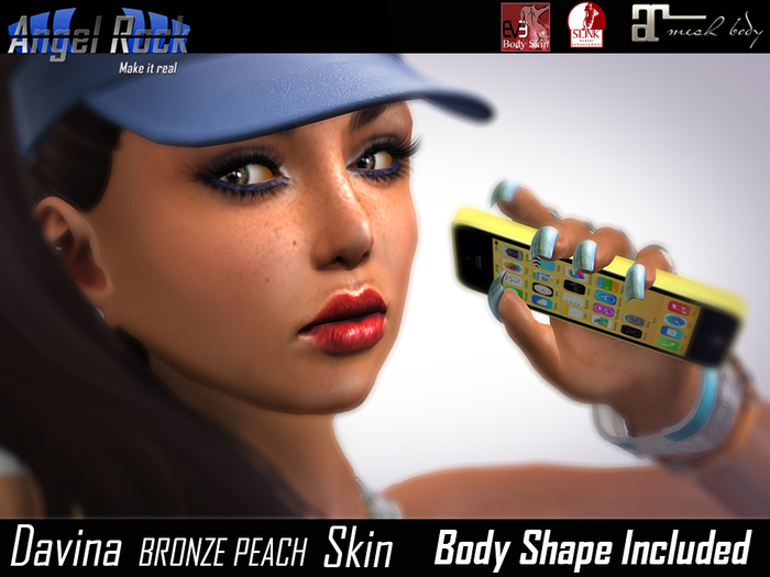 Second Life Marketplace - Angel Rock Skin Davina BRONZE PEACH