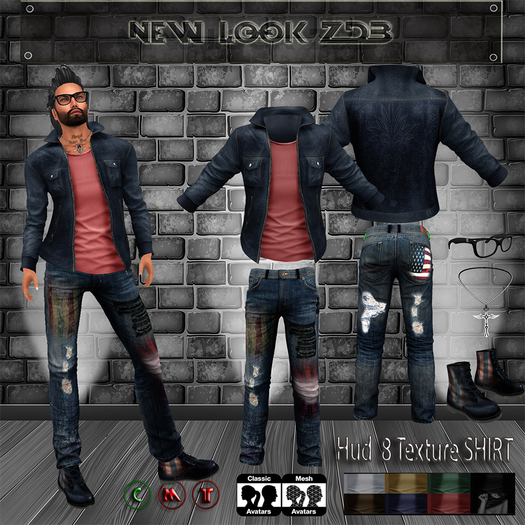 Second Life Marketplace - [ZDB]Outfit City URBAN Mens MESH