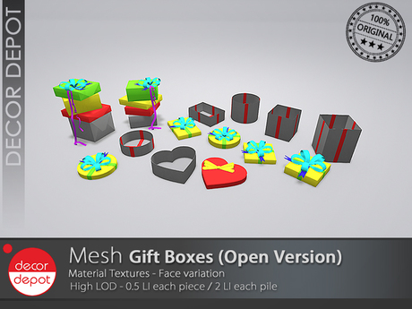 Second Life Marketplace - [DD] - FULL PERM Gift Boxes (Open Version ...