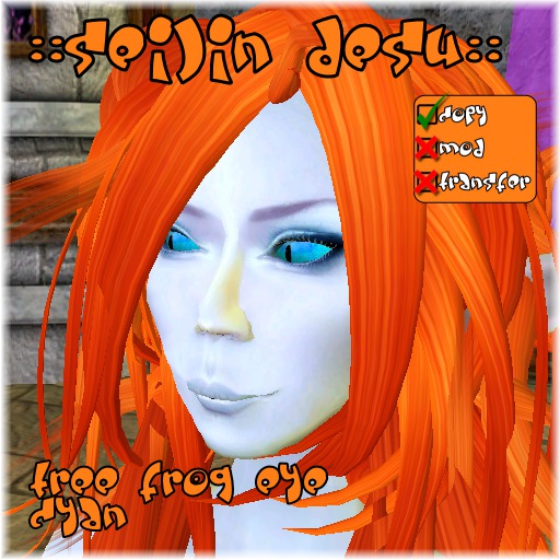 Second Life Marketplace - :: SEIJIN DESU :: Tree Frog Eye (Cyan)