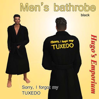 Second Life Marketplace - Bathrobe black Sorry I forgot my tuxedo