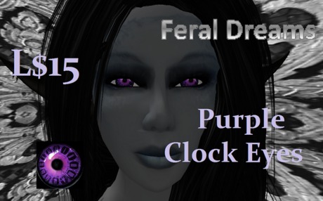 Second Life Marketplace - *Feral Dreams* Purple Clock Eyes