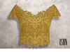 Second Life Marketplace - ISON - lace crop top (mustard)
