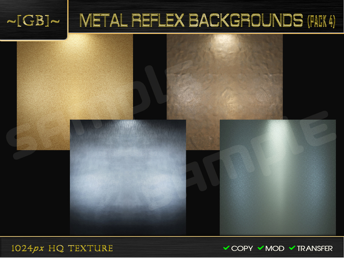 Second Life Marketplace - ~ [GB] Textures HQ ~ 00156 - Metal Reflex ...