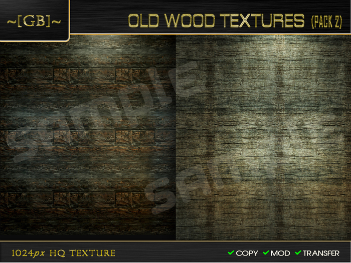 Second Life Marketplace - ~ [GB] Textures HQ ~ 00157 - Old Wood ...