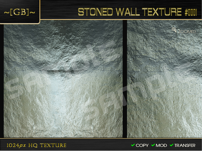 Second Life Marketplace - ~ [GB] Textures HQ ~ 00163 - Stoned Wall ...