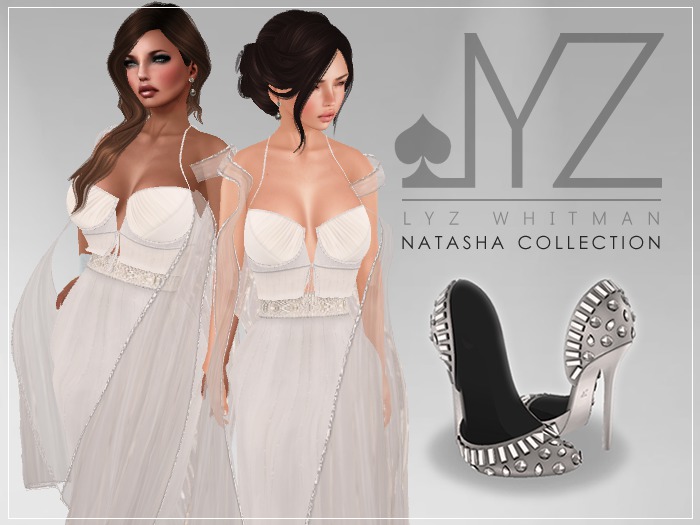 Second Life Marketplace Lyz Natasha Gown Silver Fitmesh