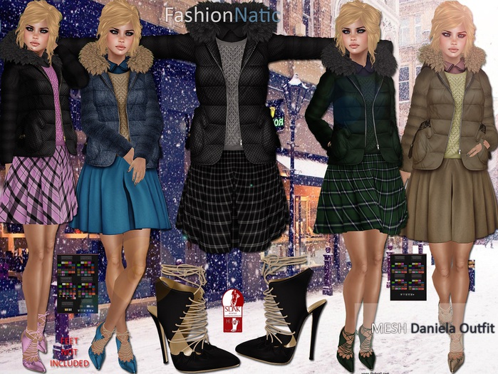 Second Life Marketplace - Daniela Female Outfit MESH - Slink Physique ...