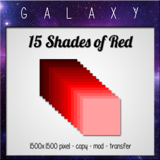 Second Life Marketplace - 15 Shades of Red