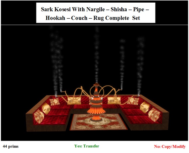 Second Life Marketplace - Sark kosesi - Nargile - Shisha - Hookah ...