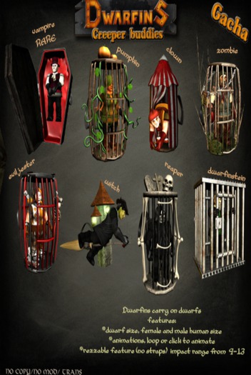 Second Life Marketplace - Dwarfins Witch Creeper Buddy - BOXED