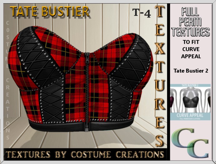Second Life Marketplace - TATE BUSTIER T4 FULL PERM TEXTURE