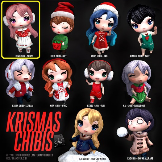 Second Life Marketplace - Krismas Chibis Kimi Chibi-Dance