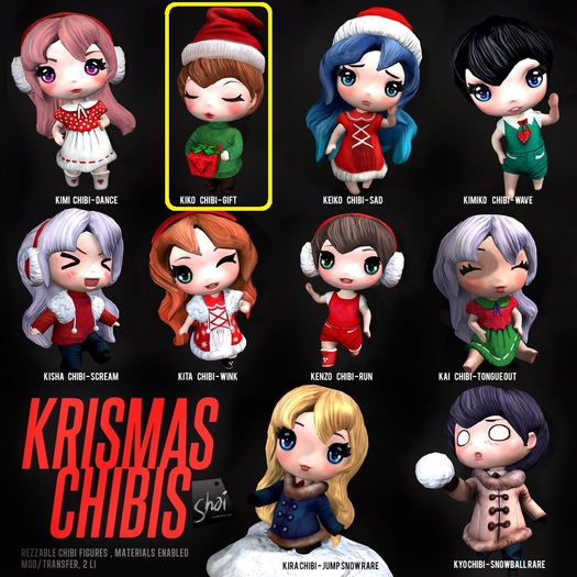Second Life Marketplace - Krismas Chibis Kiko Chibi-Gift