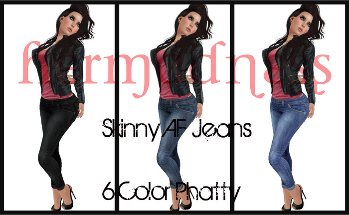 Second Life Marketplace - Skinny AF Jeans PHATTY (6 Pairs)