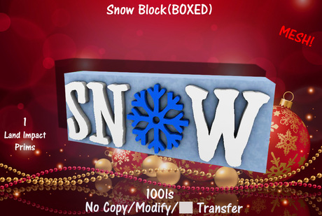 Second Life Marketplace - Snow Block(BOXED)