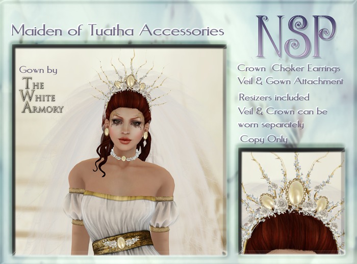 Second Life Marketplace - [MUSE] Maiden of Tuatha - White pk hud