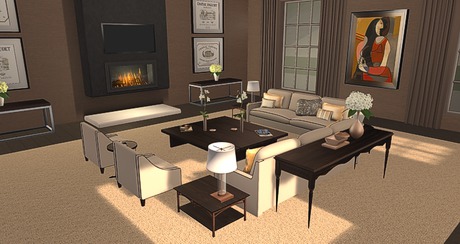 Second Life Marketplace - TTR-MM Family Room Complete Furniture Set