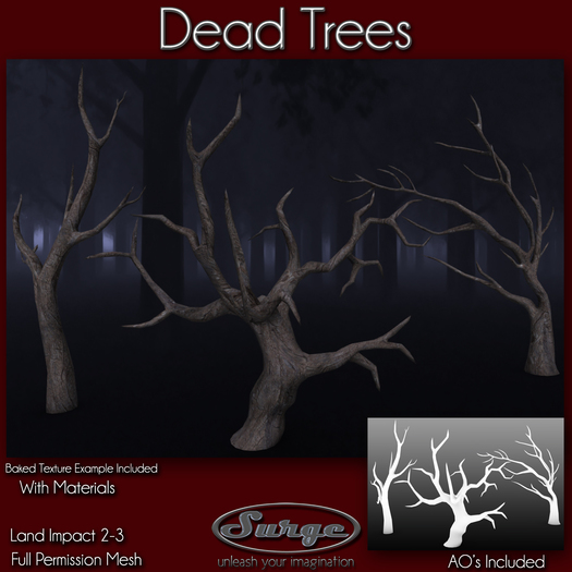 Second Life Marketplace - Dead Trees - Full Permission Mesh