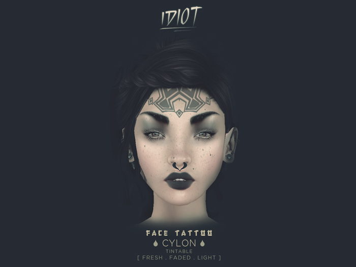 Second Life Marketplace - . idiot . CYLON Face Tattoo