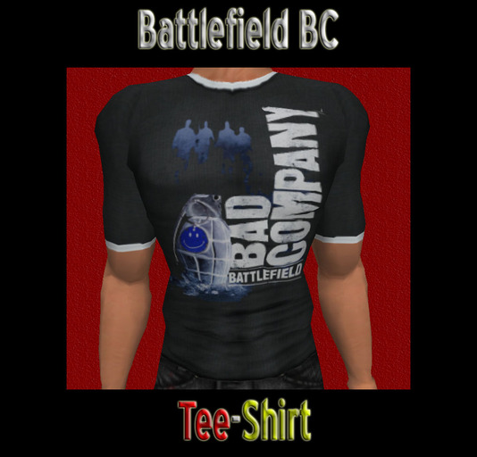 Second Life Marketplace - Male T-shirt Battlefield BC - Black