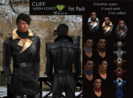Second Life Marketplace - Res_Cliff leather black outfit