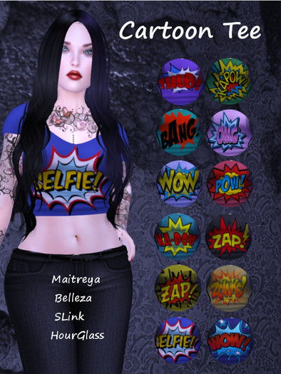 Second Life Marketplace - ClarityMoon~Cartoon Tee