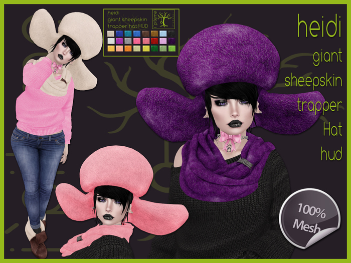 Second Life Marketplace - ~i~ Heidi Giant Sheepskin Hat