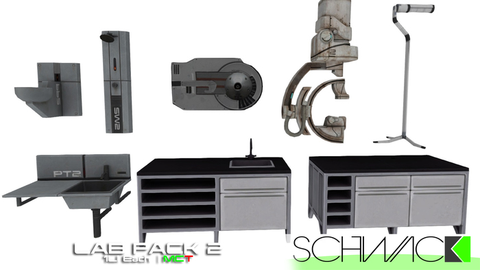 Second Life Marketplace - . S C H W A C K ~ SciFi ~ Lab Pack 2