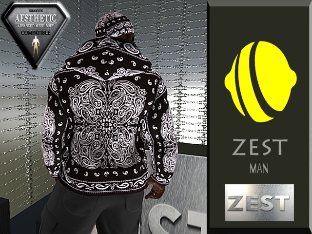 Second Life Marketplace - ZEST MAN AESTHETIC BANDANA 2 HOODIE & DO-RAG ...