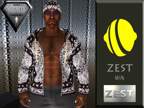 Second Life Marketplace - ZEST MAN AESTHETIC BANDANA 2 HOODIE & DO-RAG ...