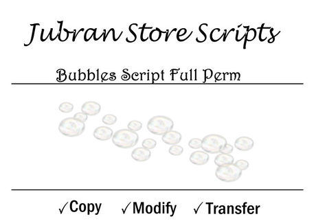 Second Life Marketplace - Bubbles Script Full Perm