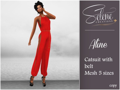 Second Life Marketplace - [Selene Creations] Aline Red catsuit