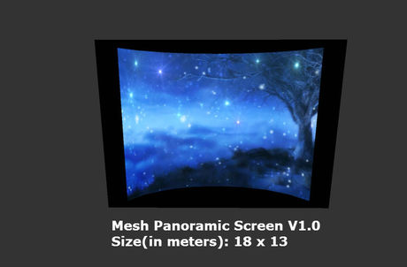 Second Life Marketplace - Mesh Panoramic Screen DEMO (box)
