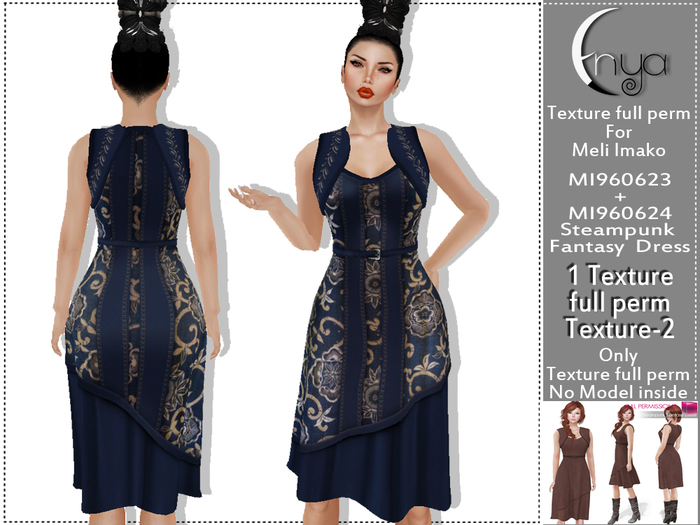 Second Life Marketplace - Enya-Texture-Steampunk Fantasy Dress-Texture-2