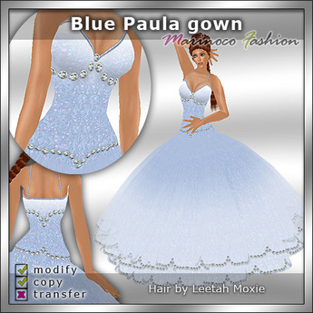 Second Life Marketplace - MF Formal001b (Blue Paula gown)
