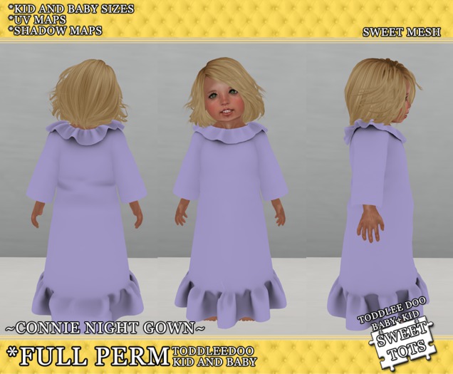 Second Life Marketplace - DEMO~*Sweet Tots*~ Connie Night Gown