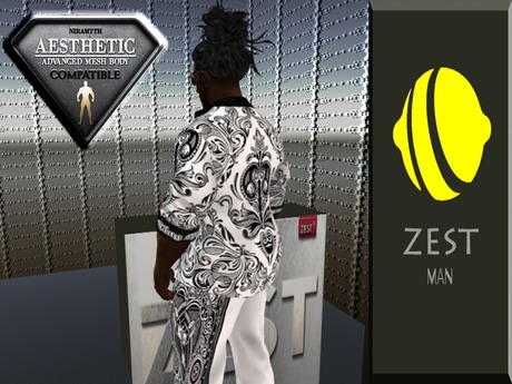 Second Life Marketplace - ZEST MAN AESTHETIC THUG LIFE WHITE BLACK ...