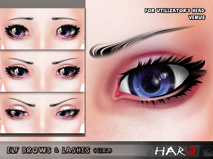 Second Life Marketplace - ELFIN girl = Brows and Lashes for Venus head