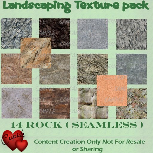 Second Life Marketplace - 14 Rock Landscaping textures Seamless