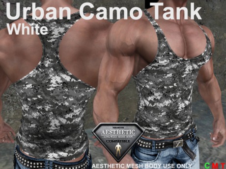 Second Life Marketplace - Urban Camo Tank [Fitted Mesh for Aesthetic]