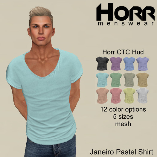 Second Life Marketplace - -HORR- Mesh Janeiro Pastels Shirt CTC [BOXED]